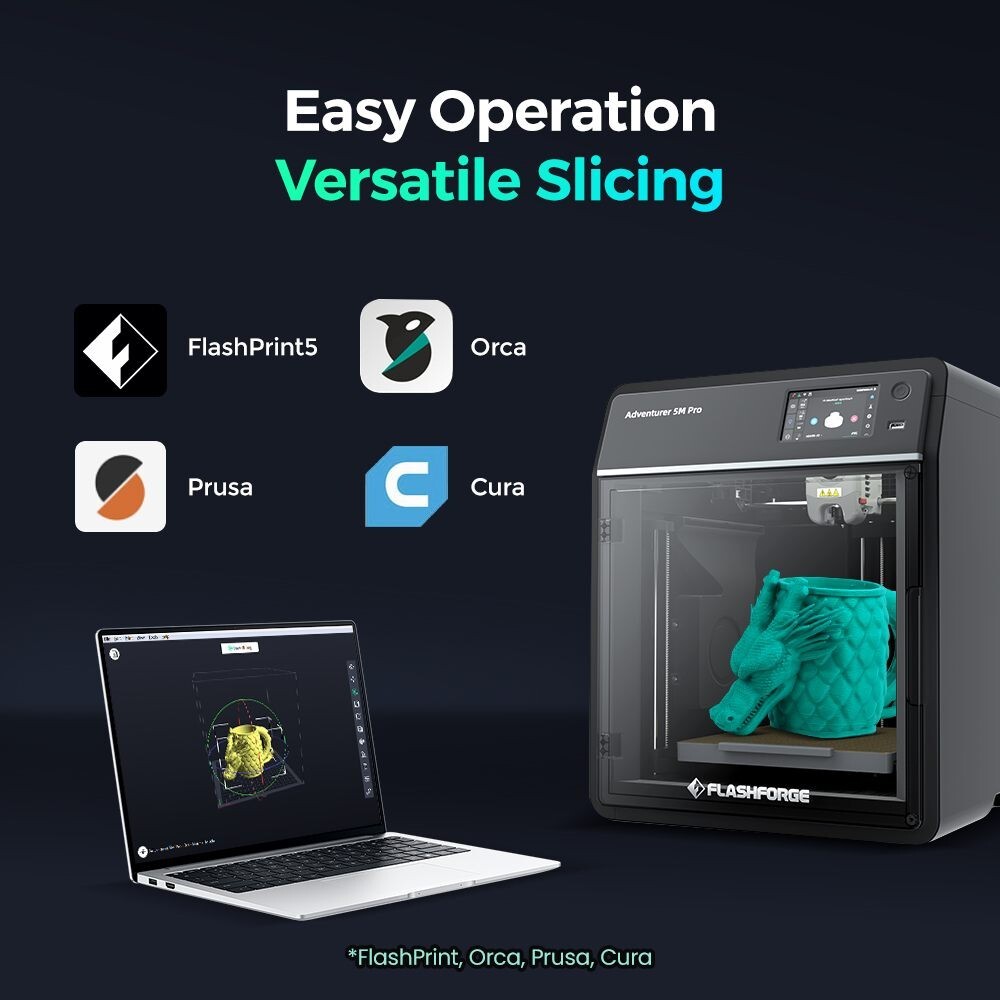 FLASHFORGE 3D Printer Adventurer 5M Pro Fully Enclosed Camera 600mm/s ...