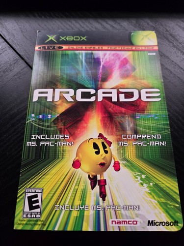 Original XBOX Live Arcade Online Disc Includes Ms. Pac-Man w sleeve ...