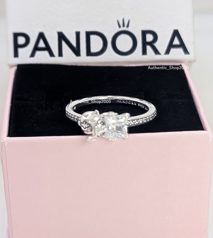 New 100% Authentic 925 PANDORA X DISNEY Playful Stitch & Stone Ring ...