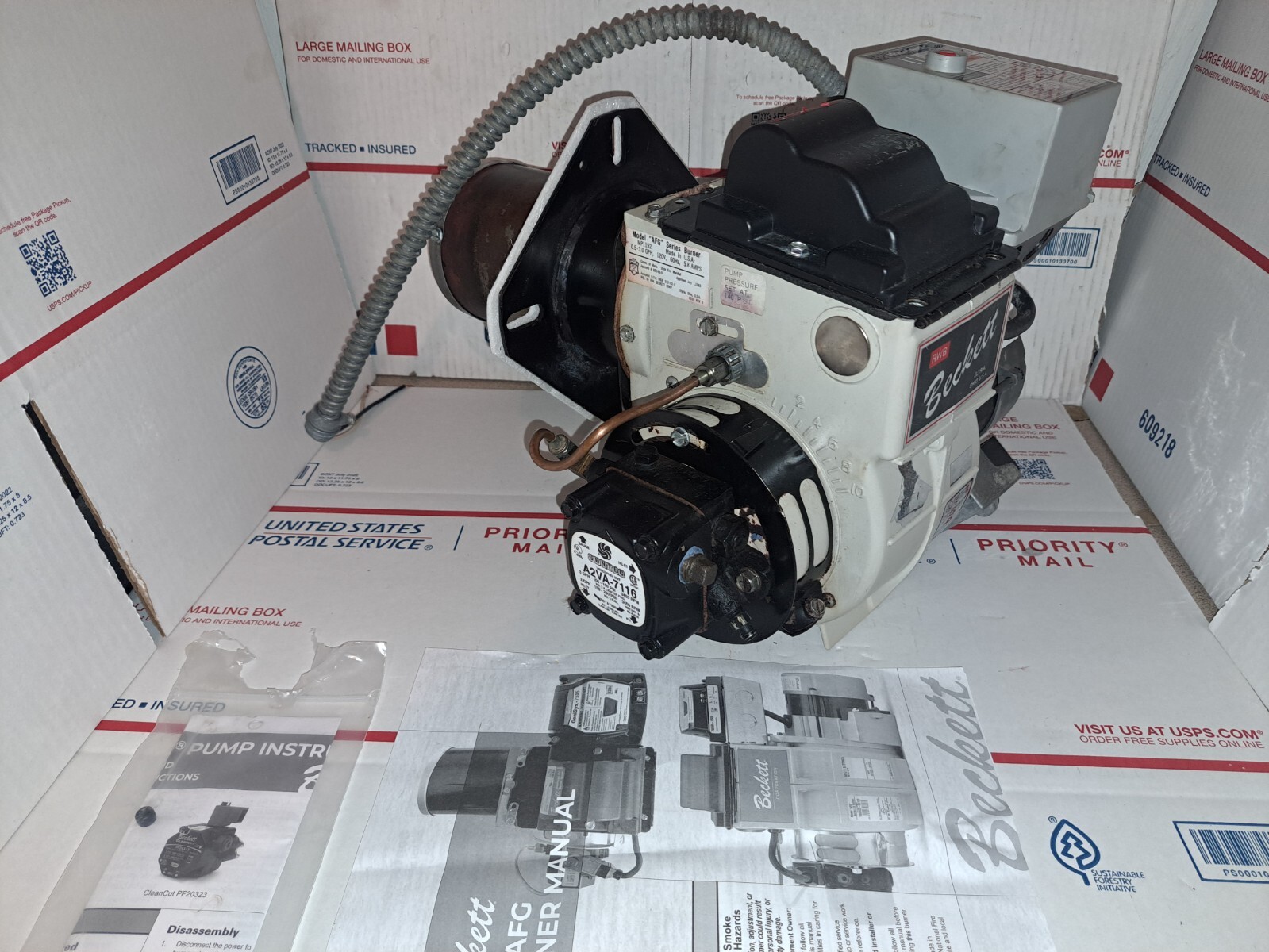 BECKETT OIL BURNER UNIT MODEL AF AFG - Ultimate Boiler Furnace Water ...