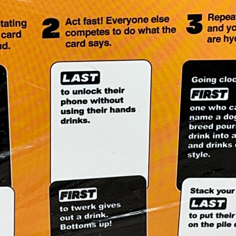First & Last Drinking Card Game *From The Creators Of BUZZED* NEW ...