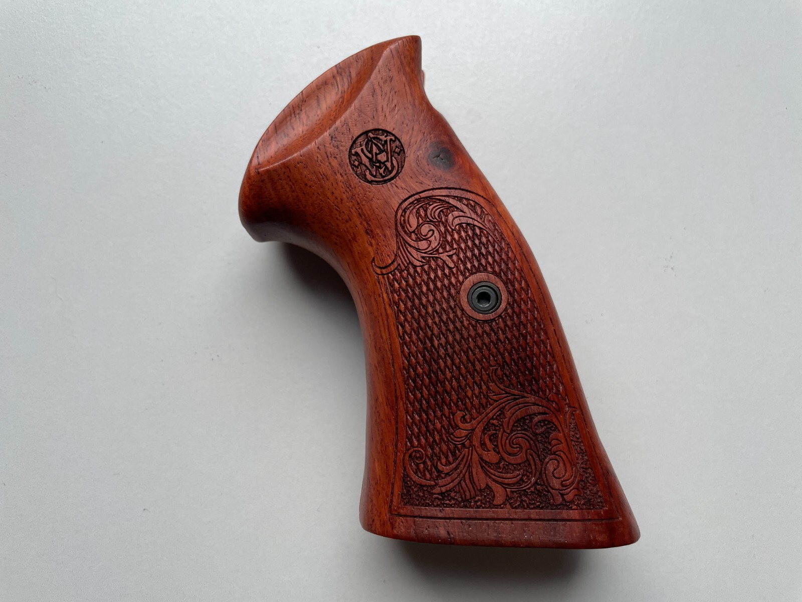 New wood Target Grip For S&W N Frame Square Butt Opened back; flower ...
