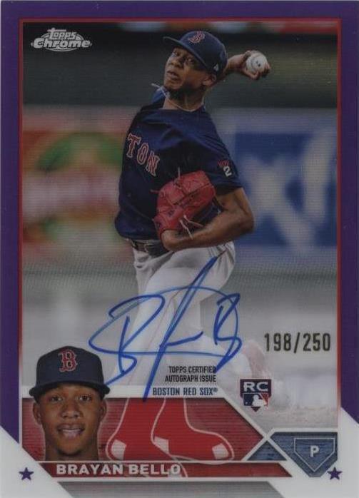 2023 Topps Chrome - Rookie Autographs Brayan Bello #RA-BB Purple ...