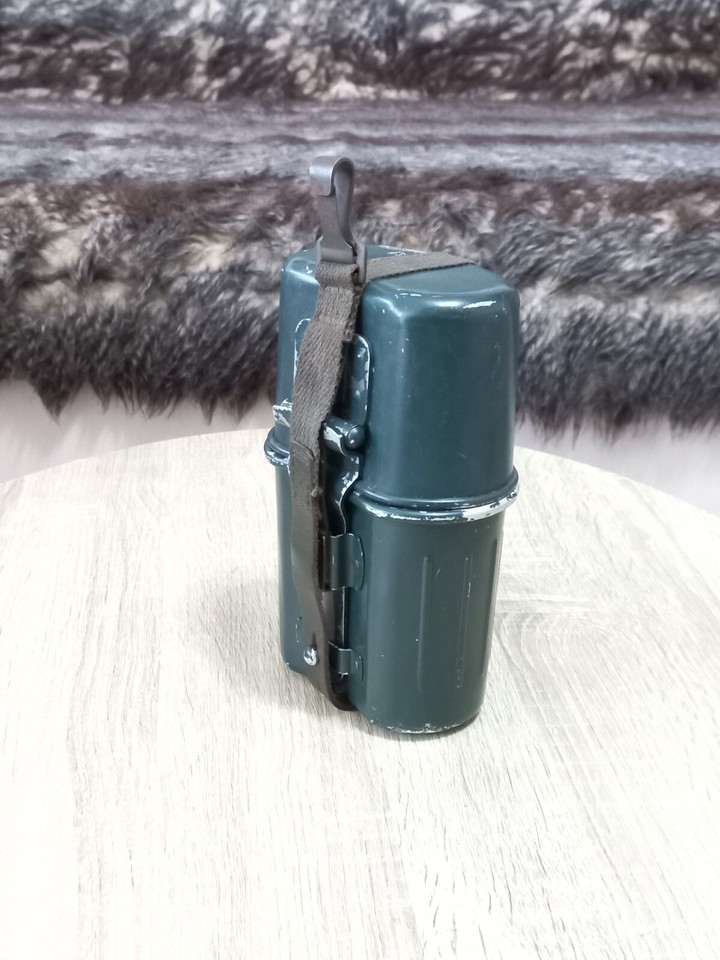 Vintage German Army Field Flask CUP Mess Kit Utensils Fork Spoon Can ...