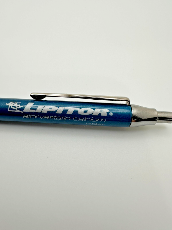 Vintage Lipitor Promo Pen Pharmaceutical Drug Rep Advertising Blue ...