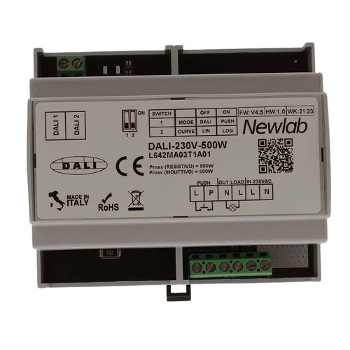 NEWLAB PUSH-230V-500W Led Dimmer Taglio di Fase Da Guida DIN Con ...