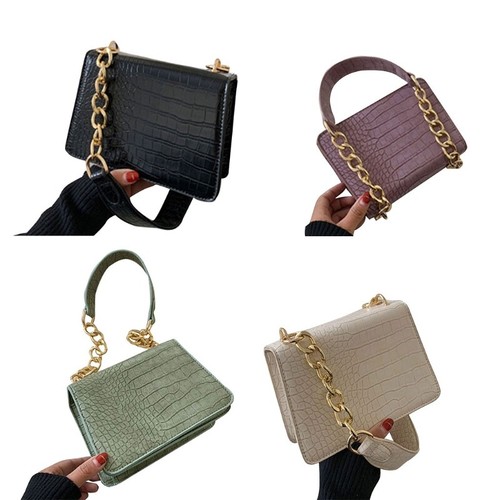 Women Crossbody Bag Leather Square Shoulder Bags Handbags with ...