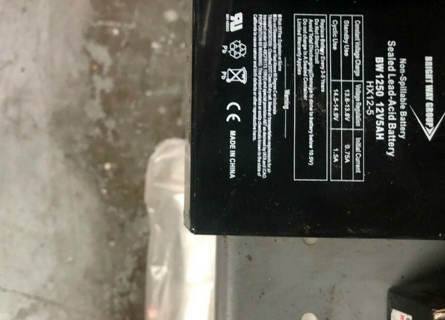 Bright Way Group BW 1250 F1 (0124) 12 Volt 5 Ah Battery for sale online ...