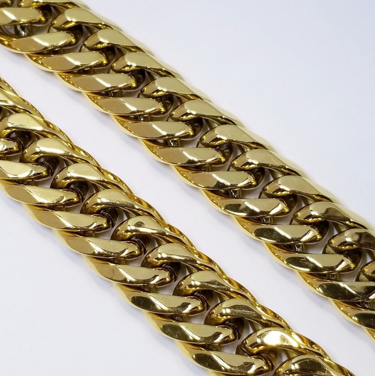 Saint Morta Gold Tone 18MM Cuban Link Chain 26" Neckl… - Gem