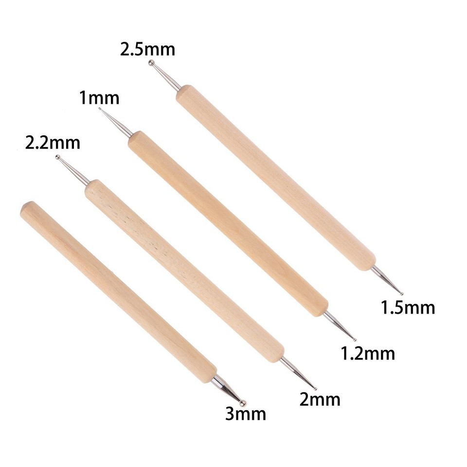 8 pcs Balle stylet Dotting Tools pour poupée Argile poterie Céramique ...