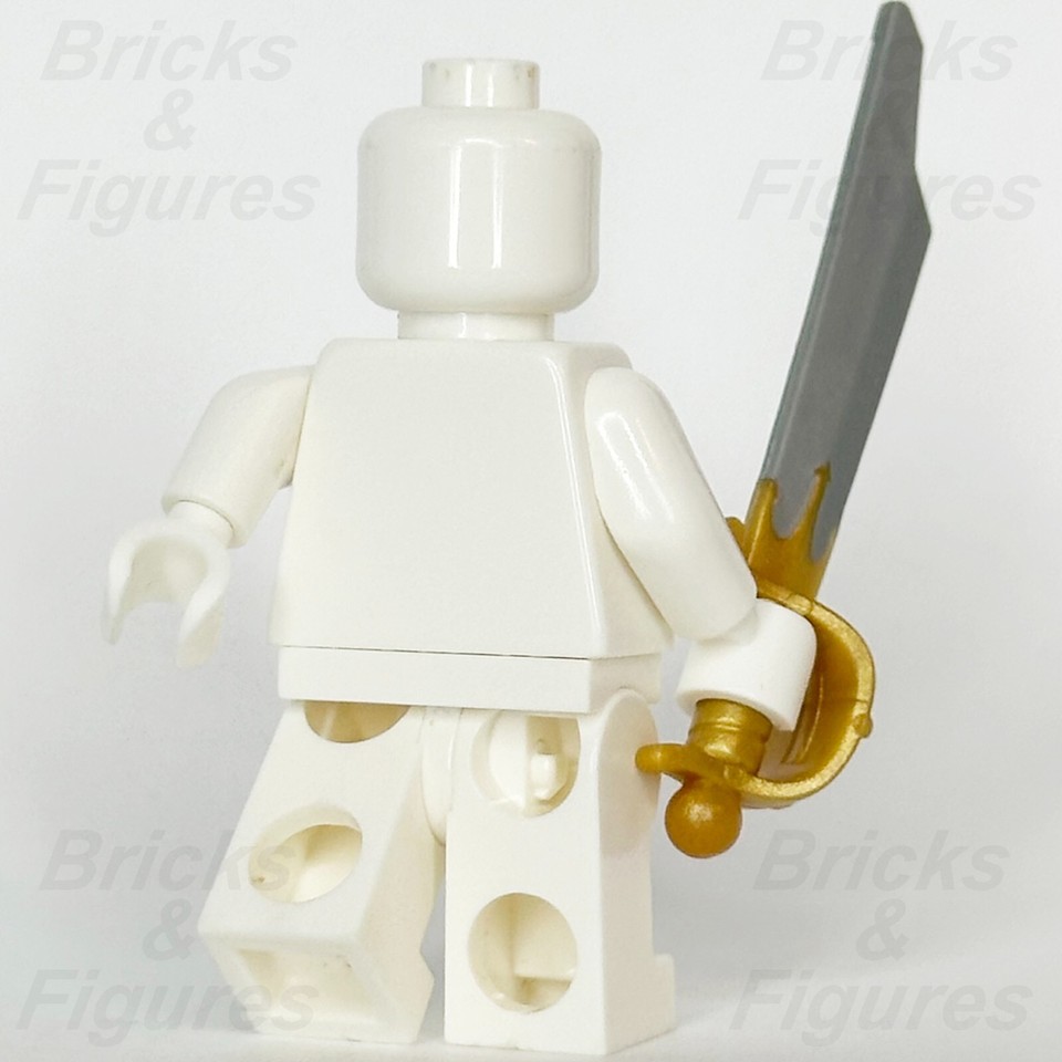 LEGO® Pirate Blackbeard Cutlass Sword Minifigure Weapon Part Gold Hilt ...