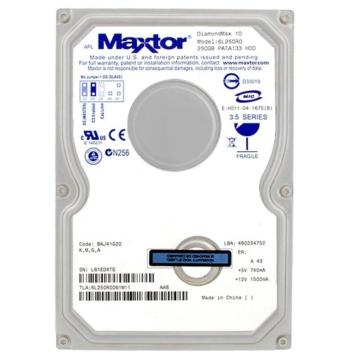 Disco Duro Maxtor 6L250R0 Diamondmax 10 250GB 7200RPM Pata 133 3.5 ...
