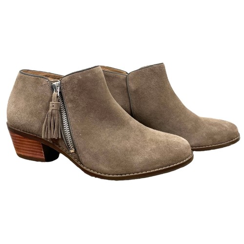VIONIC Serena Ankle Boots Size 8 in Greige Heeled Bootie Fall Staple ...