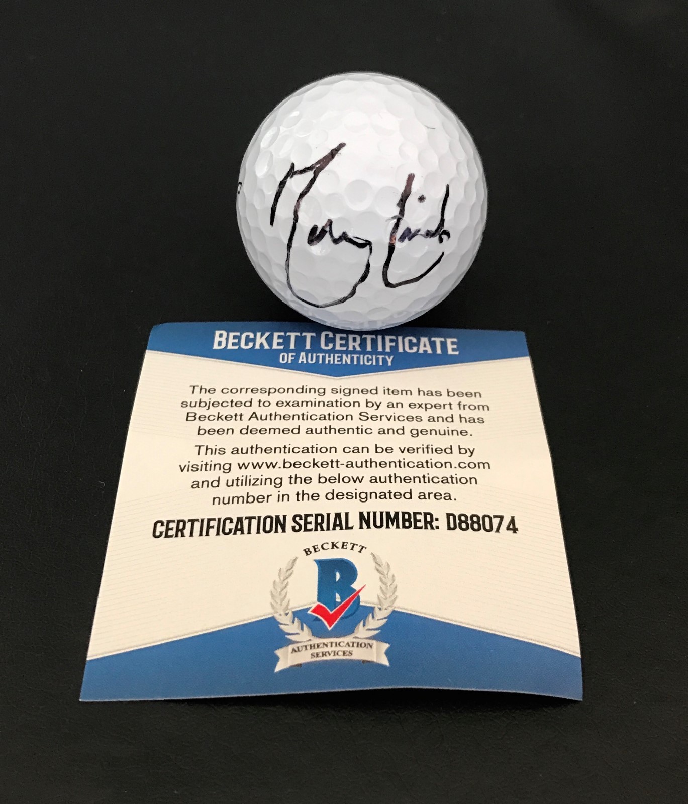 MARTIN LAIRD SIGNED GOLF BALL AUTHENTIC AUTOGRAPH BECKETT BAS COA PGA ...