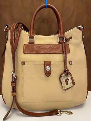 DOONEY & BOURKE TEARDROP LEATHER HOBO/SHOULDER BAG/SATCHEL in TAN | eBay
