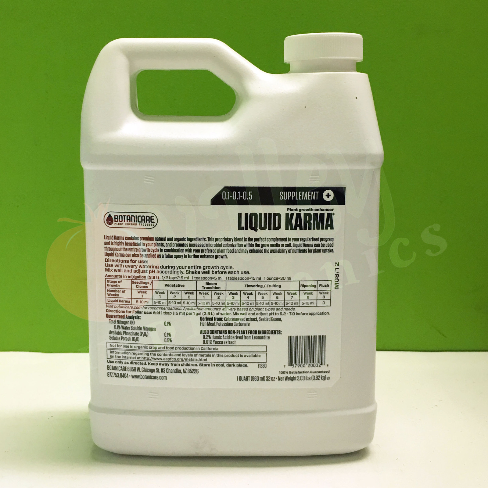 Botanicare LIQUID KARMA 8oz QT GAL All Natural Plant Growth Stimulant ...