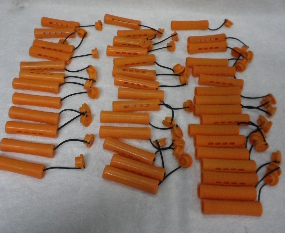 Plastic Elastic Cap Permanent Rollers Lot of 42 Hair Curlers Perm Rods ...