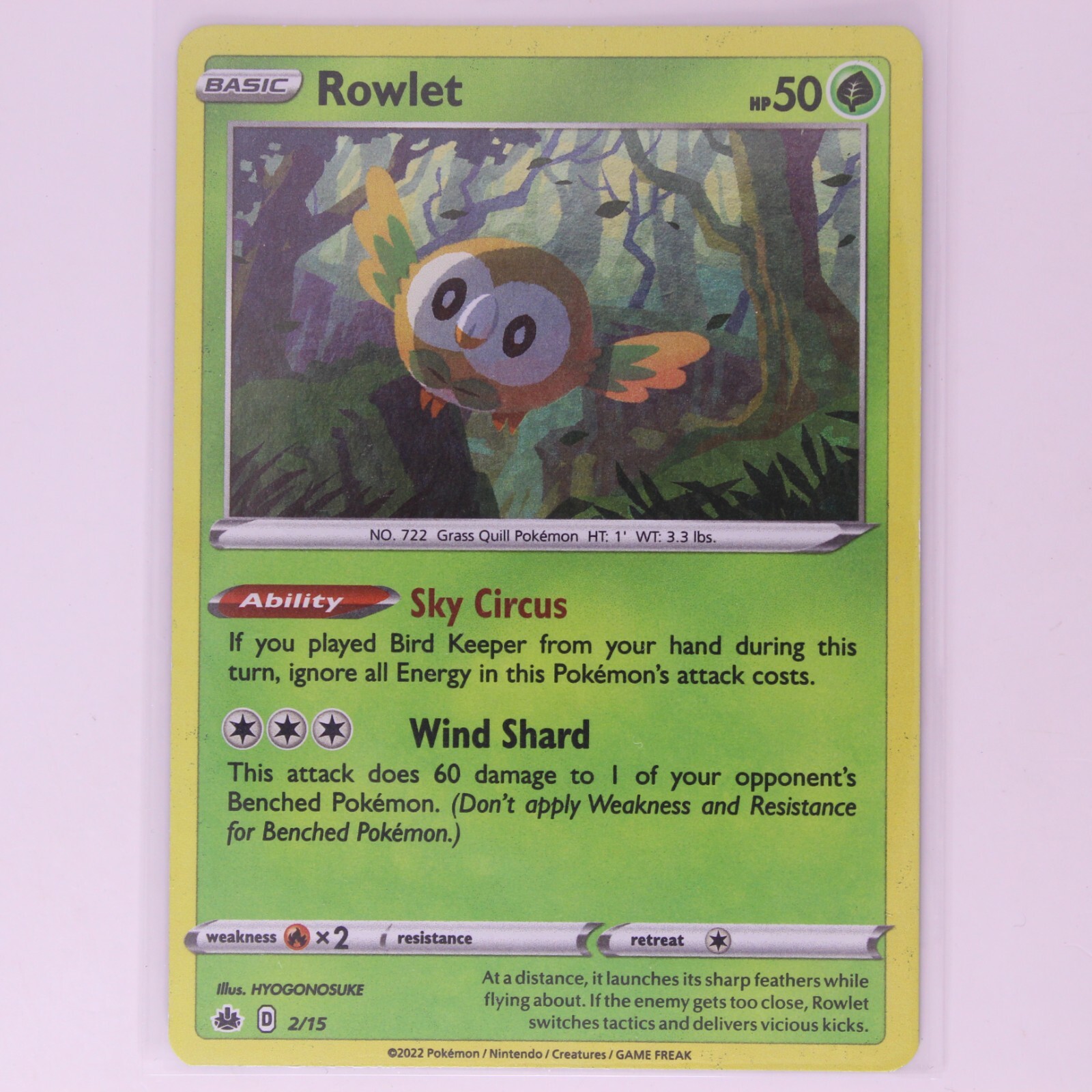 Pokemon TCG 2022 McDonalds Match Battle Rowlet 2/15 Holo | eBay