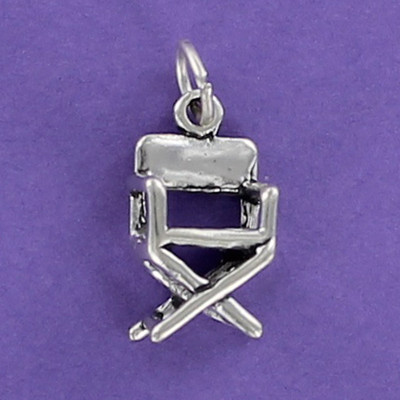 Director's Chair Charm Sterling Silver for Bracelet 3D Movie Set Pario ...