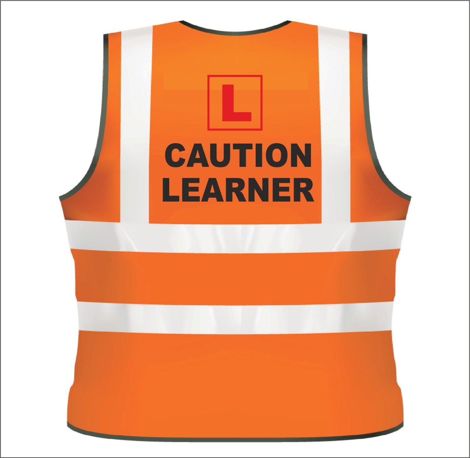 LEARNER HI VIS VIZ HIGH VISIBILITY VEST EN471 YELLOW & ORANGE SAFETY ...