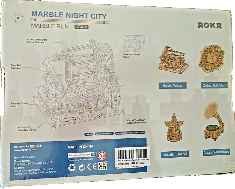 Marble Night City Marble Run LGA01 ROKR SEALED - The Future City | eBay