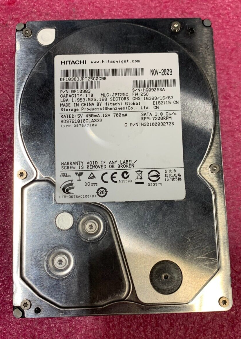 Hitachi Deskstar 7K1000.C 1000GB Internal 7200RPM 3.5" (0F10383) HDD ...
