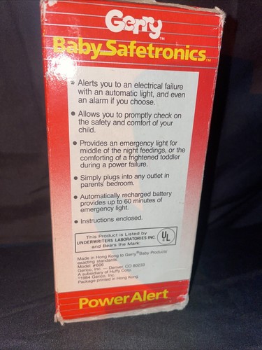 Gerry Baby Safetronics Power Alert | eBay