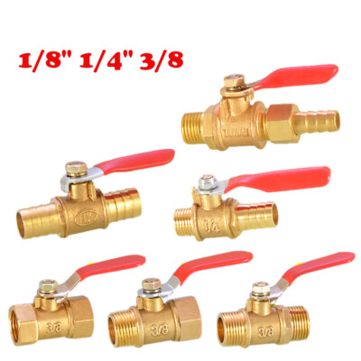 BSP Brass Ball Valve 1/8" 1/4" 3/8" Male/Female Ball Valve -Fuel Air ...