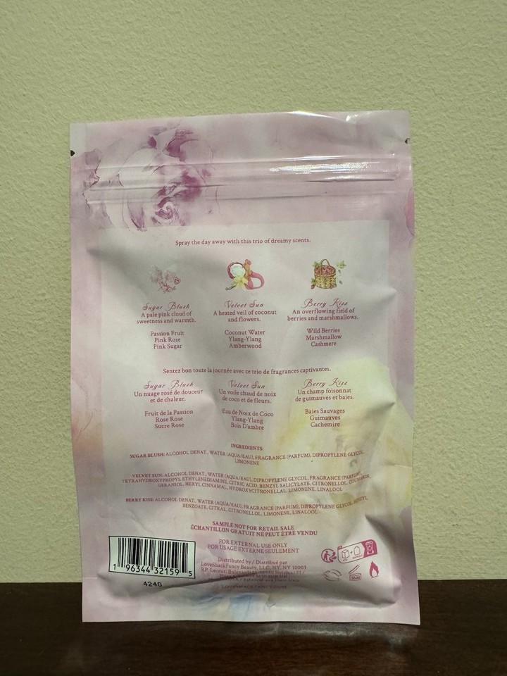 Love Shack Fancy Hair & Body Perfume Mist 3 Piece Sample Set 3 * 3 ml New Sealed | eBay