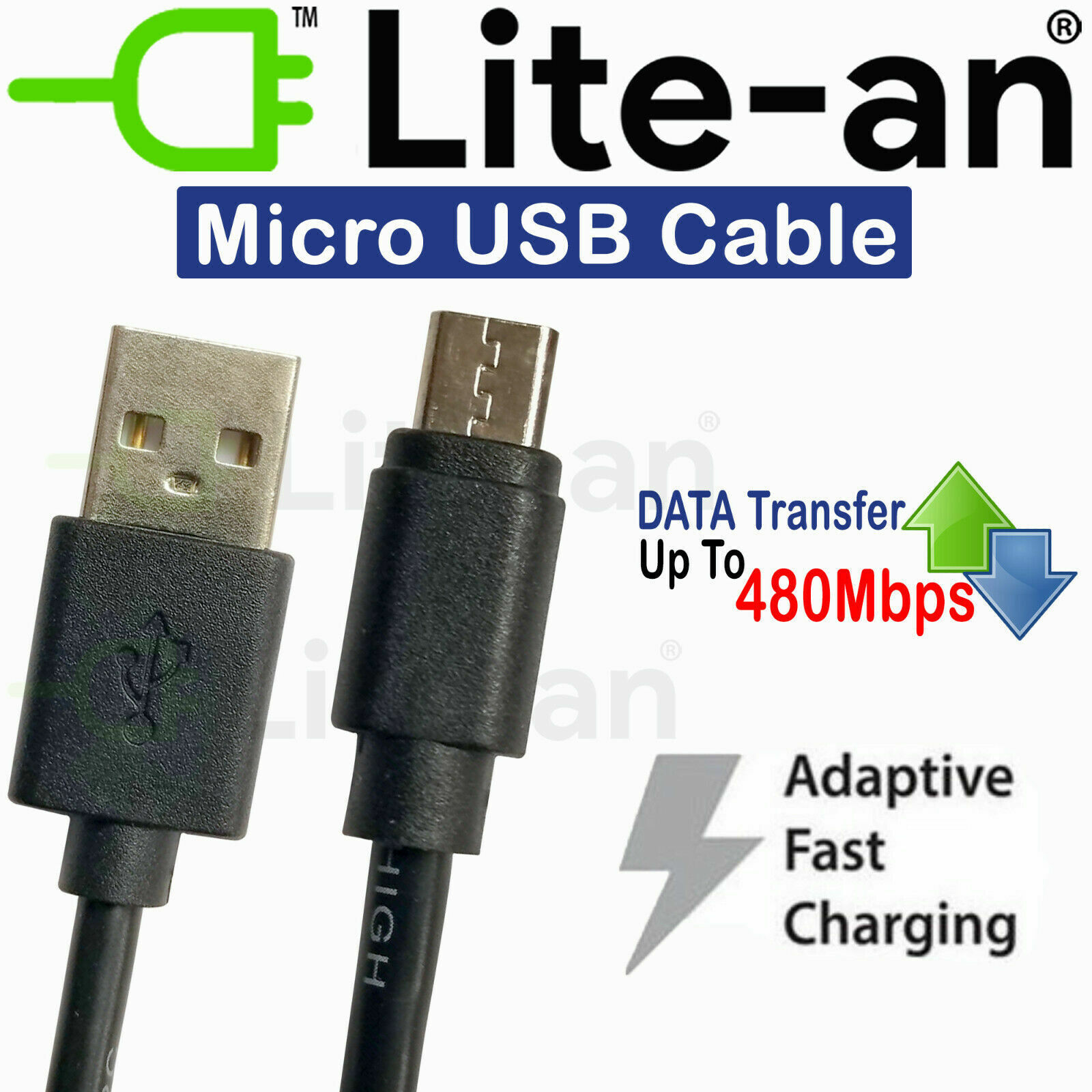 Micro USB Cable For Samsung Galaxy Tab S2 and Tab 4 Fast Charge ...