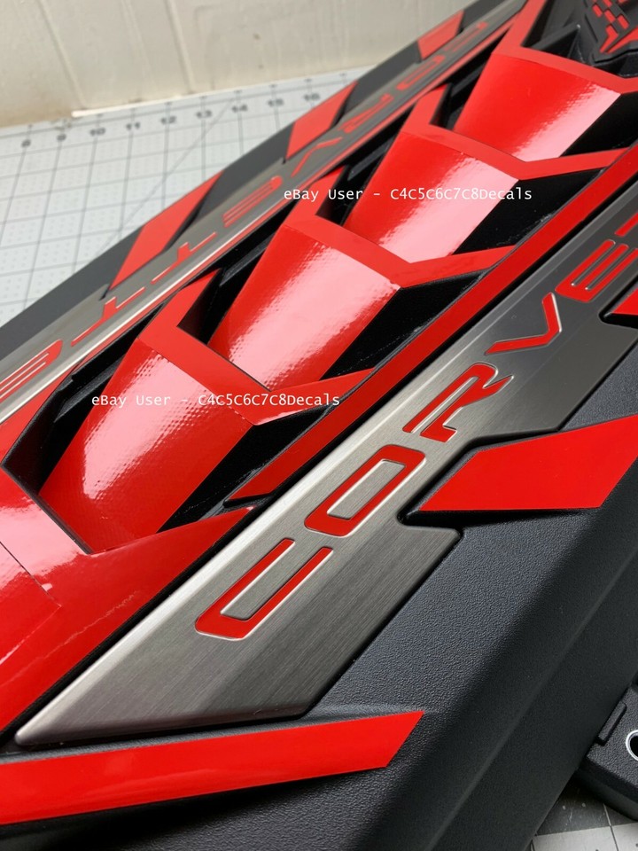 FITS Chevy Corvette StingRay C8 Engine Cover Decal 20 21 22 23 24 LOTS ...