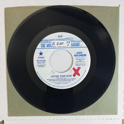 BLUE Capture Your Heart 1977 45 Rocket PIG-40706 NM BLUE VINYL PROMO | eBay