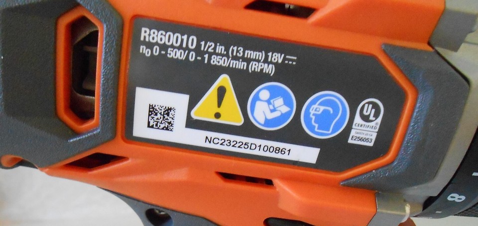 RIDGID 18V Cordless 1/2 in Drill T-1099 Driver Tool Only Model R860010 ...