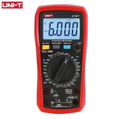 UNIT Digital TRMS Automotive Multimeter mS PULSE Tach DWELL RPM 12V ...