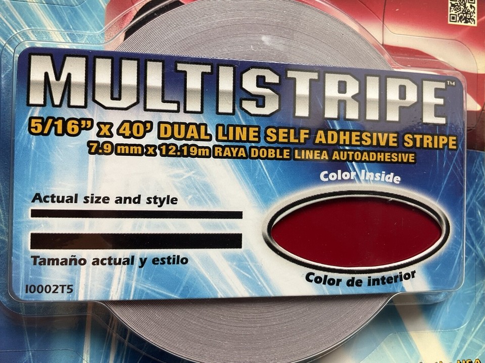 Prostripe R32092 Pinstripe Striping Tape - Red 5/16" X 40' Dual Line | eBay