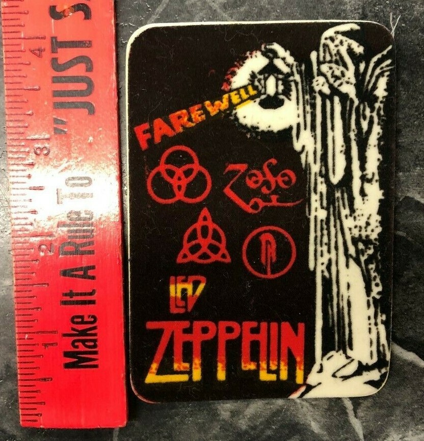 VINTAGE VELVET IRON ON PATCH Led Zeppelin Farewell Jimmy Page Robert ...