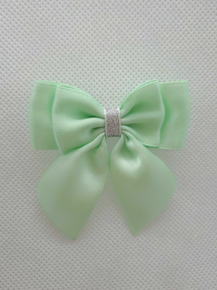 6 x Satin Ribbon Double Bows Crafts Sewing Gift Bows 6 cm Little Bows ...