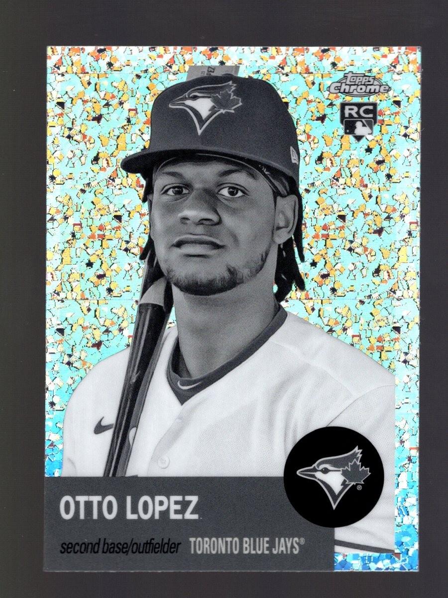 2022 TOPPS CHROME PLATINUM BLACK & WHITE MINI DIAMONDS #429 OTTO LOPEZ ...