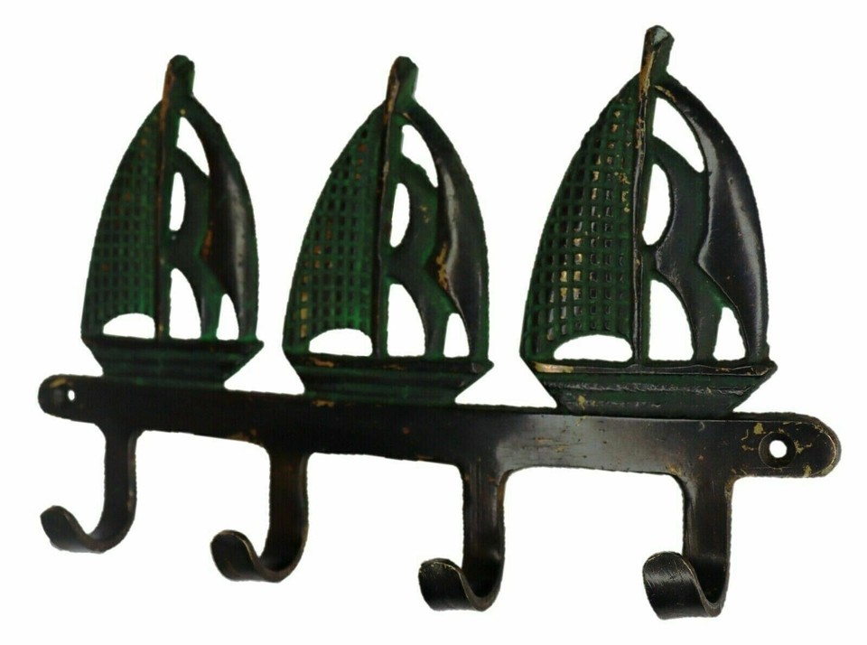 Boat Shape Vintage Repro Handmade Brass Wall Decor Hanger Towel Cloth ...