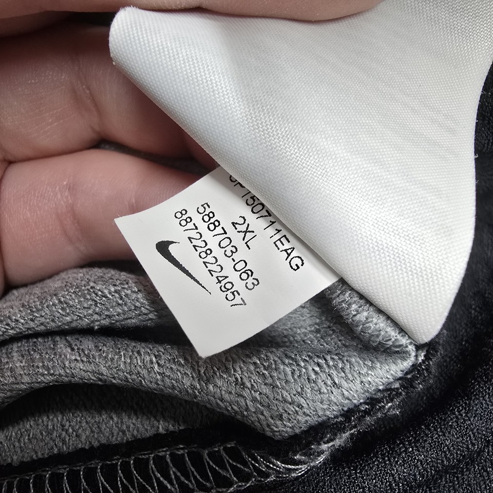 Nike Pro Training Trousers Mens XXL Grey Black Zip Pockets Athletic ...