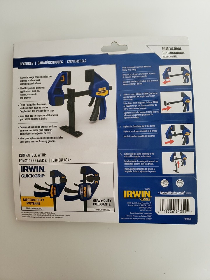 IRWIN 1964756, QUICK-GRIP, Clamp Stand for Medium-Duty and Heavy-Duty ...
