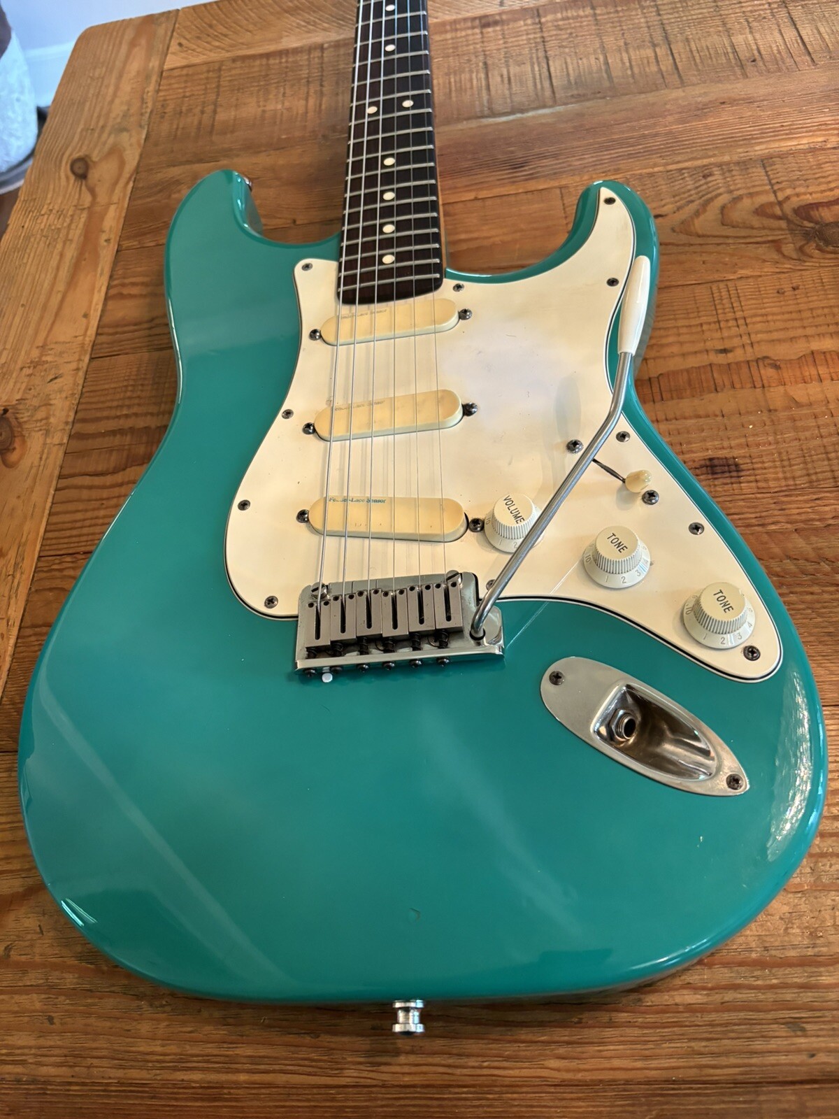 1989 Fender Strat Plus Dx Taos Turquoise Lace Sensors TBX Wilkinson ...