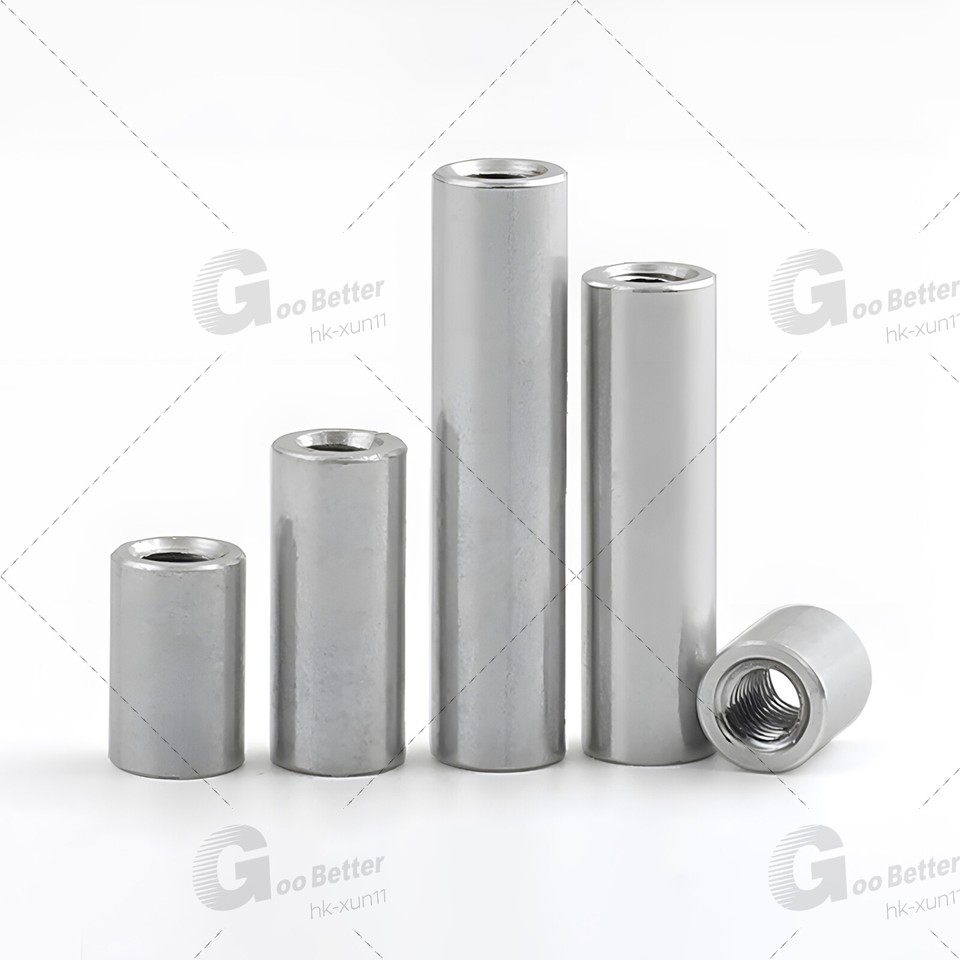 M6 M8 M10 Aluminum Round Threaded Sleeve Standoff Spacers Long Nuts ...