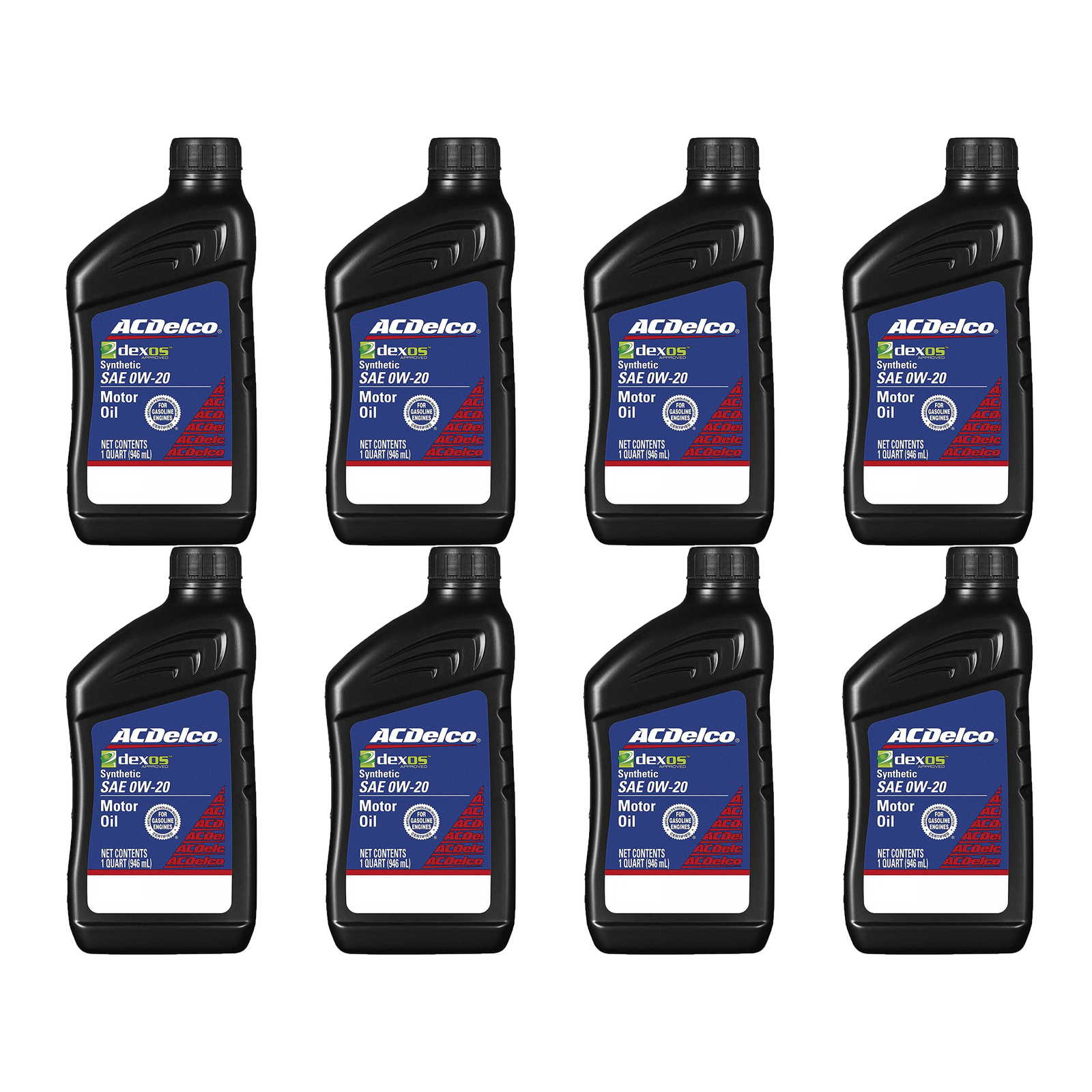 8 Quarts ACDelco GM OE FULL SYNTHETIC SAE 0W-20 GEN 3 Dexos1 Motor Oil ...