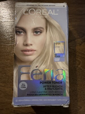 NEW L'Oreal Feria ICE BLONDE Power Toner After Bleach & Highlights | eBay