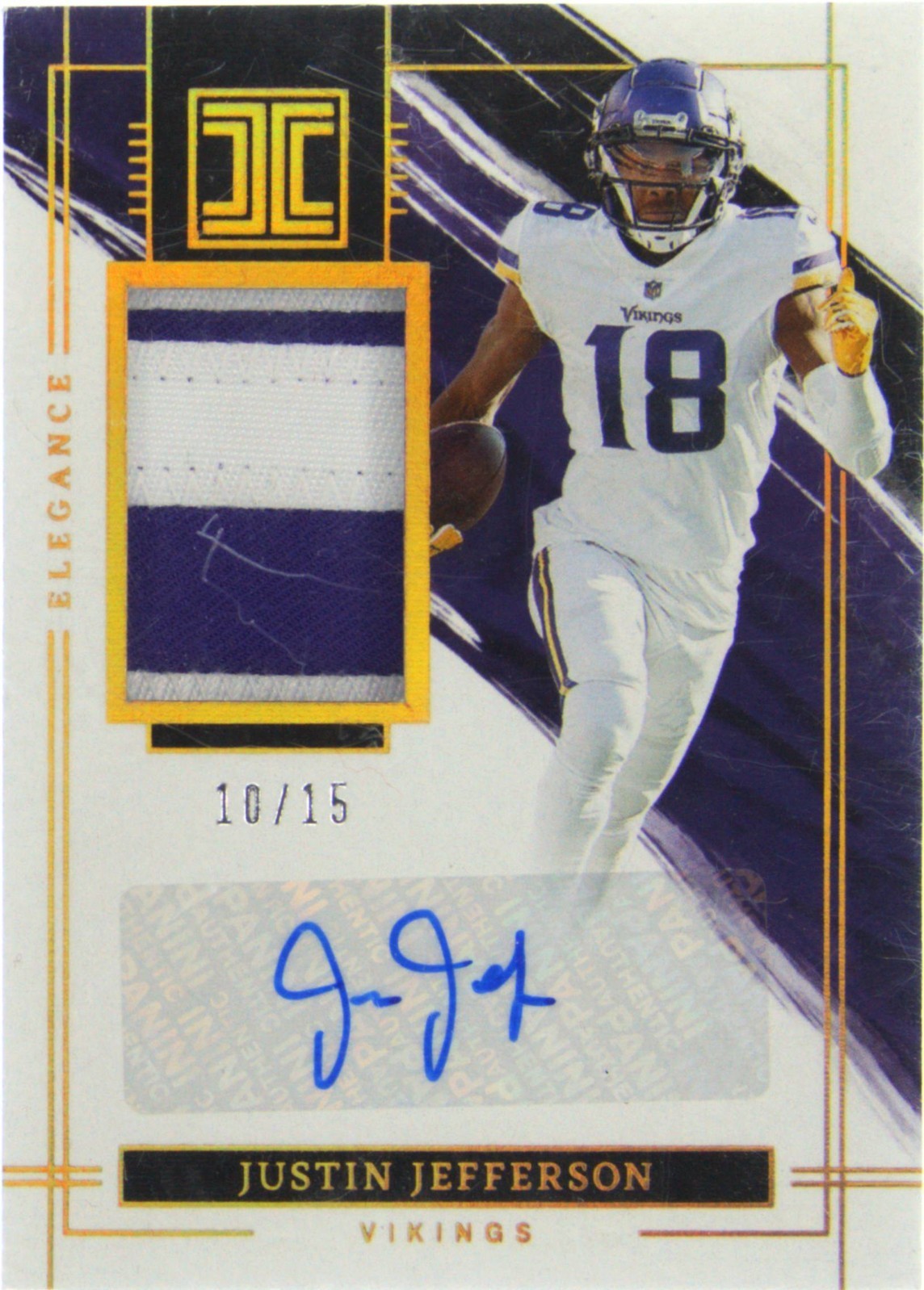 2022 Panini Impeccable - Elégance Veteran Patch Autographs Justin ...