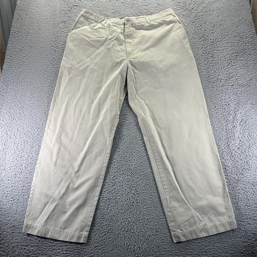 Alex Cannon Pant Mens 40x32 White Cotton Chino Straight Leg Baggy ...