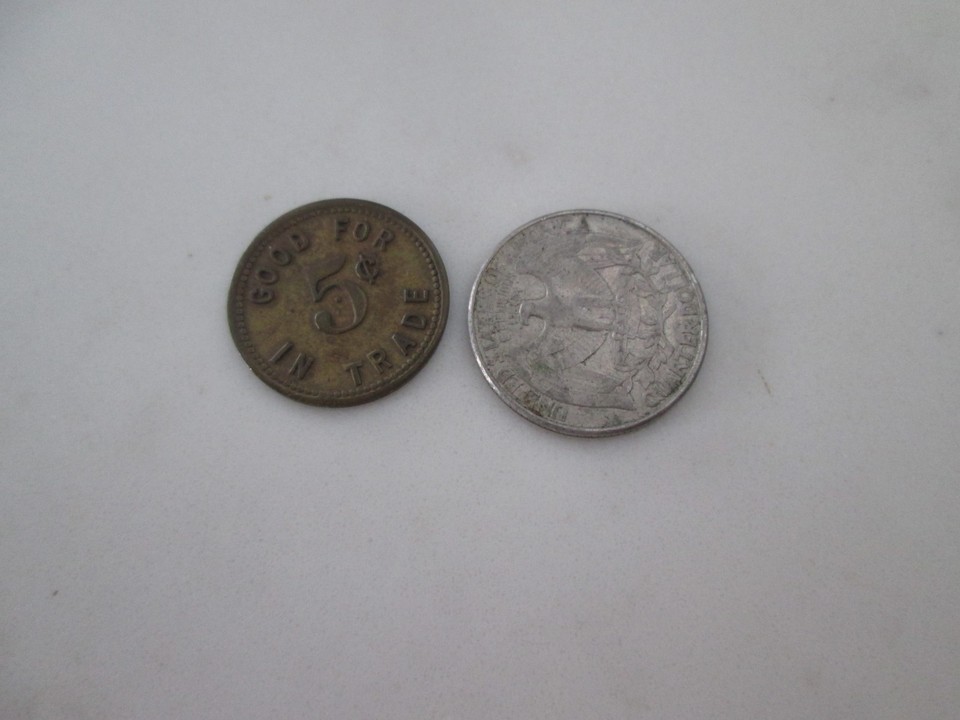 FELTS 5 Cent Token Good for 5 Cents in Trade 1" Metal | eBay