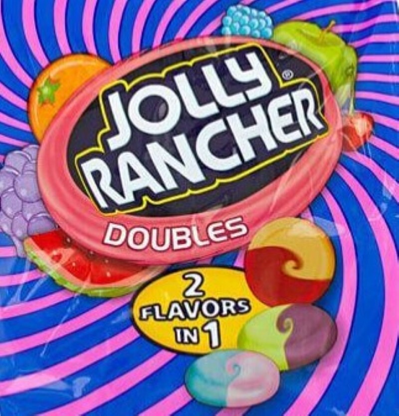 Jolly Rancher Doubles Hard Candy Jolly Rancher Tropical Fruity 2 In 1