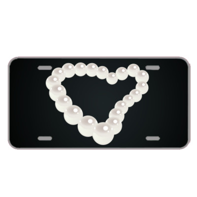 Custom Novelty License Plate With Pearl Necklace Design | eBay